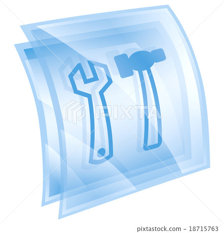 Tools icon blue, isolated on white background. - Stock Illustration ...