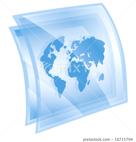 world icon blue, isolated on white background - Stock Illustration ...