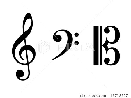 Torso symbol Bass note Ha note symbol illustration - Stock Illustration ...