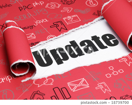 Web design concept: black text Update under the - Stock Illustration ...