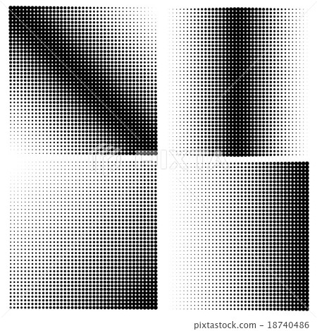Set of 4 halftones. Vector illustration. - Stock Illustration [18740486 ...
