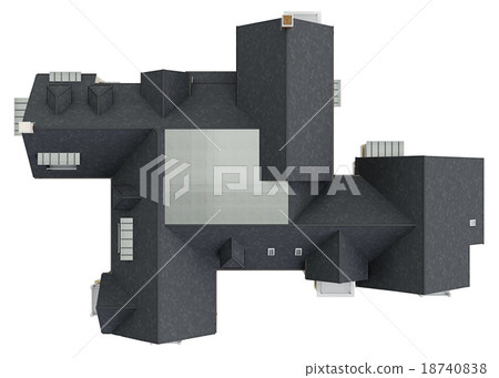 Roof big house, top view - Stock Illustration [18740838] - PIXTA