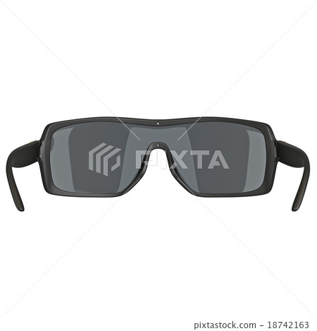 Black sunglasses, back view - Stock Illustration [18742163] - PIXTA