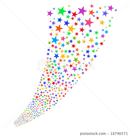 Pyrotechnic Star Salute Stream - Stock Illustration [18746571] - PIXTA