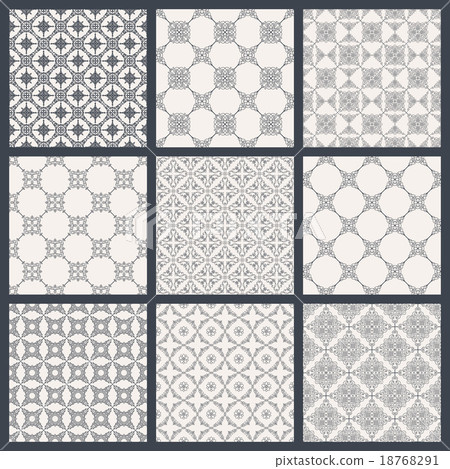 Eastern backgrounds seamless patterns - Stock Illustration [18768291 ...