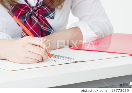 Female student image studying seriously No face - Stock Photo [18773919 ...