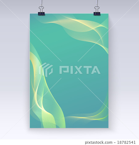 Wavy flowing poster template - Stock Illustration [18782541] - PIXTA