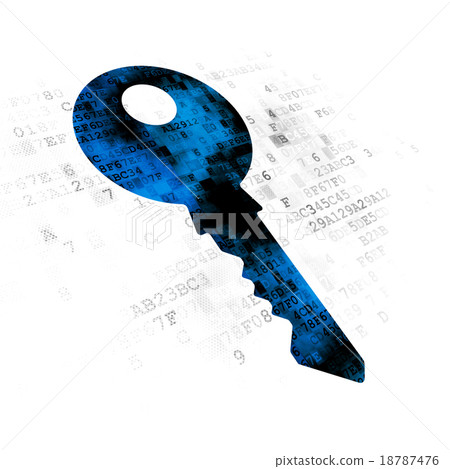 Privacy concept: Key on Digital background - Stock Illustration ...