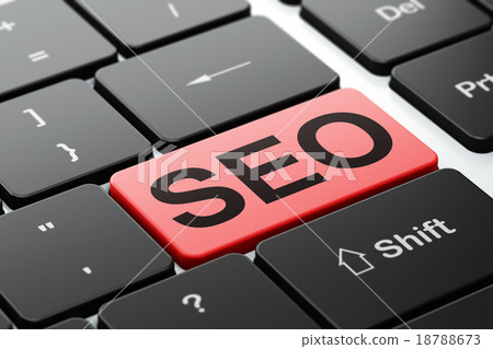 Web development concept: SEO on computer keyboard-插圖素材 [18788673] - PIXTA圖庫