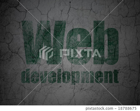 Web design concept: Web Development on grunge wall - Stock Illustration ...