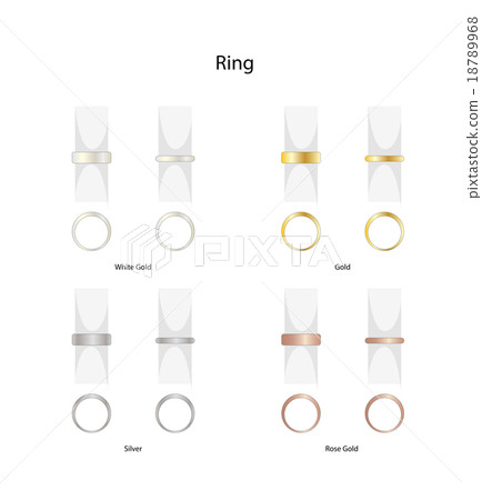4 different types of ring metal - Stock Illustration [18789968] - PIXTA