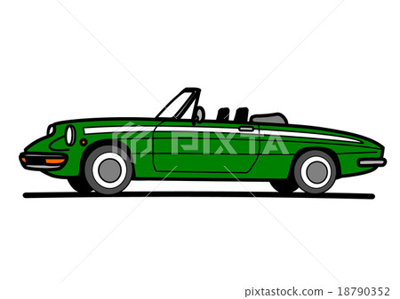 Green open car - Stock Illustration [18790352] - PIXTA