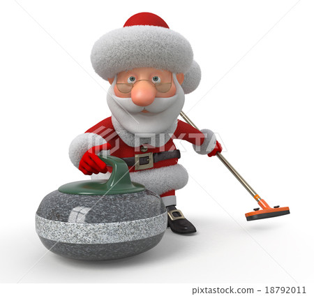 Santa Claus plays curling - Stock Illustration [18792011] - PIXTA