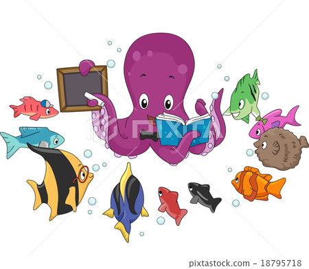 Octopus Teacher Fish - Stock Illustration [18795718] - PIXTA