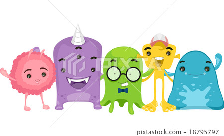 Aliens Friends-插圖素材 [18795797] - PIXTA圖庫