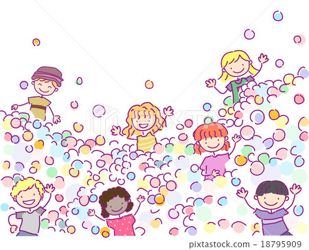 Stickman Kids Balls Pit Party - Stock Illustration [18795909] - PIXTA
