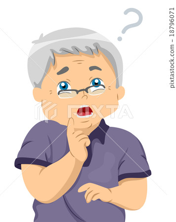 Senior Man Forget - Stock Illustration [18796071] - PIXTA