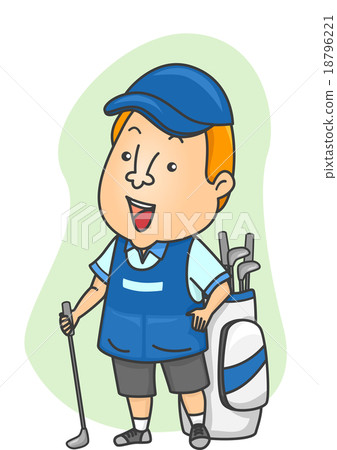 Man Golf Caddy - Stock Illustration [18796221] - PIXTA