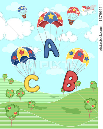 Alphabet Parachutes - Stock Illustration [18796454] - PIXTA