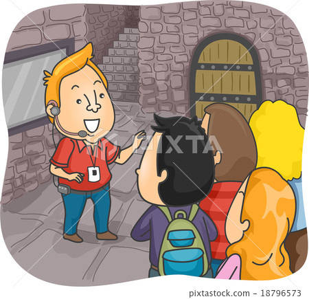 Man Tour Guide Castle - Stock Illustration [18796573] - PIXTA