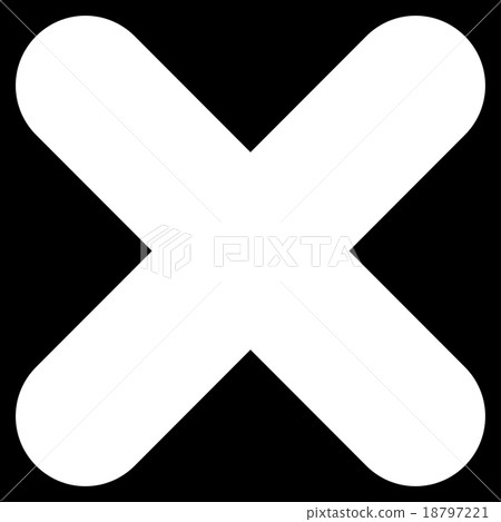 Cancel flat white color icon - Stock Illustration [18797221] - PIXTA
