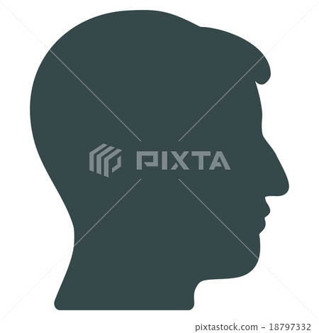 Man Head Icon - Stock Illustration [18797332] - PIXTA