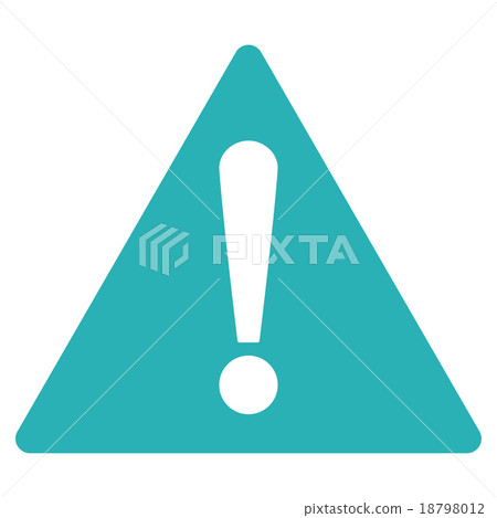 Warning flat cyan color icon - Stock Illustration [18798012] - PIXTA