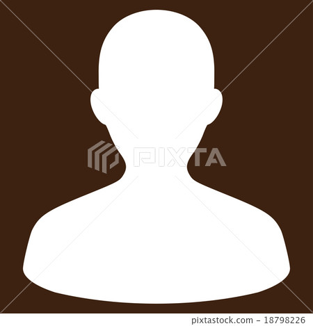 User flat white color icon-插圖素材 [18798226] - PIXTA圖庫