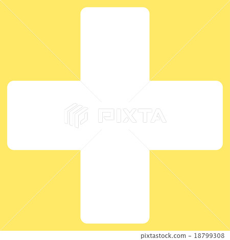 Plus flat white color icon - Stock Illustration [18799308] - PIXTA