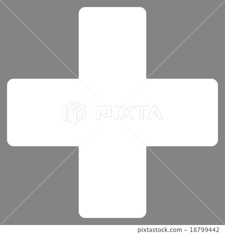Plus flat white color icon - Stock Illustration [18799442] - PIXTA