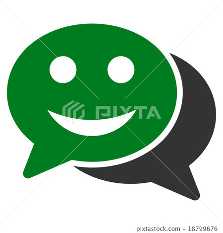 Happy Chat Icon - Stock Illustration [18799676] - PIXTA