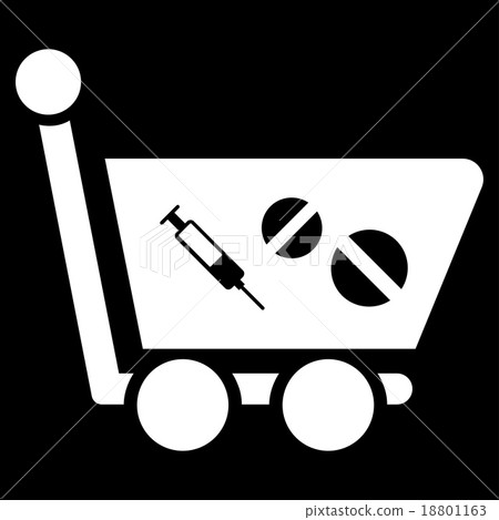Medication Shopping Cart Icon - Stock Illustration [18801163] - PIXTA