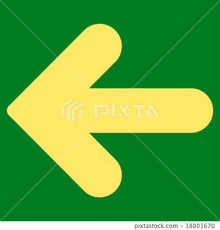 Arrow Left flat yellow color icon - Stock Illustration [18801670] - PIXTA