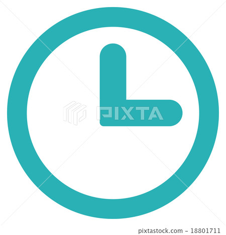 Clock flat cyan color icon - Stock Illustration [18801711] - PIXTA