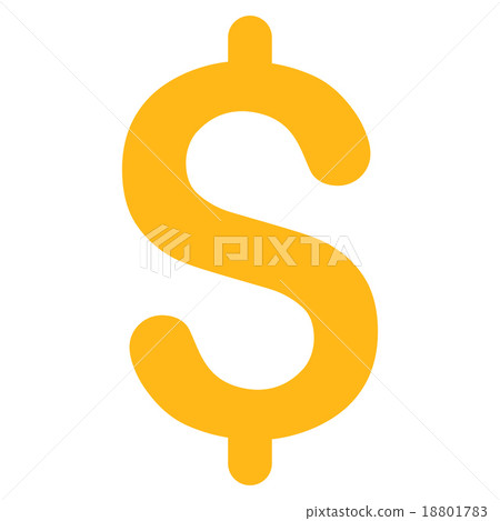 Dollar flat yellow color icon - Stock Illustration [18801783] - PIXTA