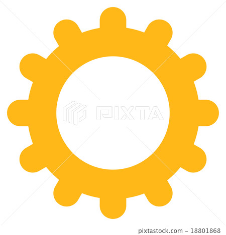 Gear flat yellow color icon - Stock Illustration [18801868] - PIXTA