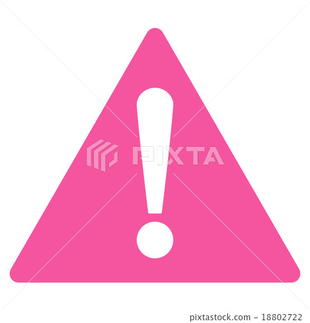 Warning flat pink color icon - Stock Illustration [18802722] - PIXTA