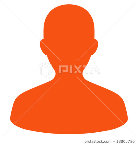 User flat orange color icon - Stock Illustration [18803786] - PIXTA
