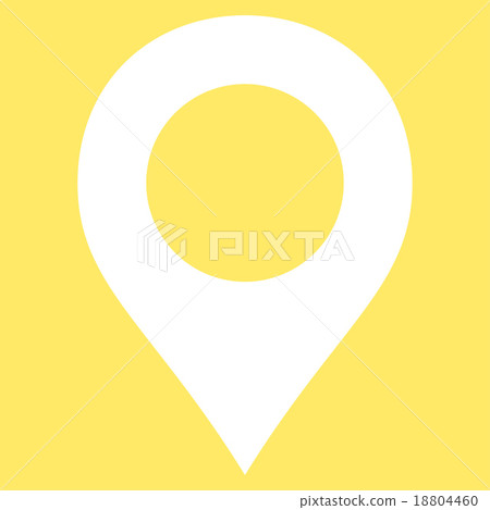 Map Marker flat white color icon - Stock Illustration [18804460] - PIXTA