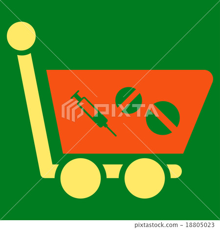 Medication Shopping Cart Icon - Stock Illustration [18805023] - PIXTA