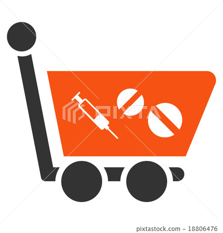 Medication Shopping Cart Icon - Stock Illustration [18806476] - PIXTA