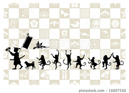 Momotaro and the Monkey's March - Stock Illustration [18807588] - PIXTA