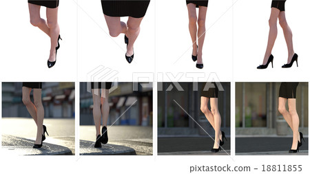 Ideal women's legs Body parts Variety set... - Stock Illustration ...