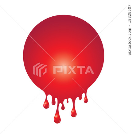 Vector of Circle dripping blood for background - Stock Illustration ...