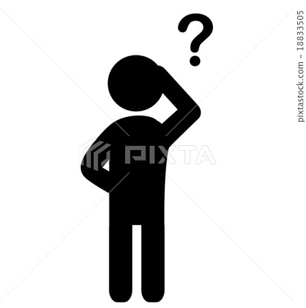 Man with question mark flat icon pictogram - Stock Illustration ...
