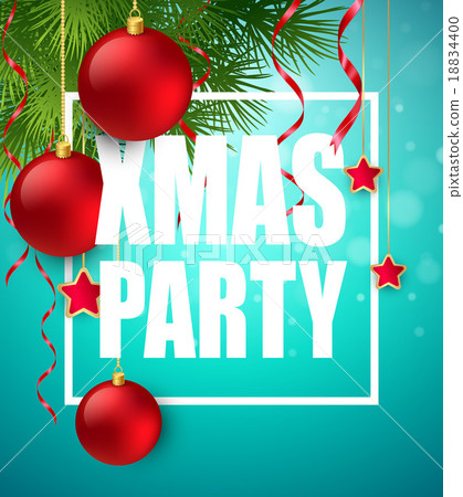 Vector Christmas Party design template. Vector - Stock Illustration ...