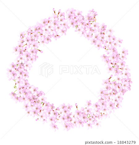 Sakura no Hana _ Round Frame - Stock Illustration [18843279] - PIXTA