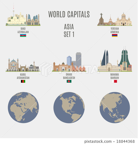 World capitals - Stock Illustration [18844368] - PIXTA