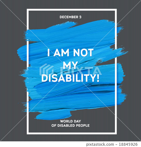 World Disability Day Typography Design - Stock Illustration [18845926 ...