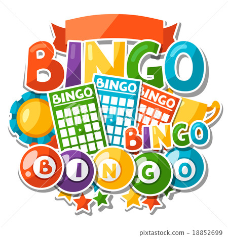 Bingo or lottery game background with balls and - Stock Illustration ...